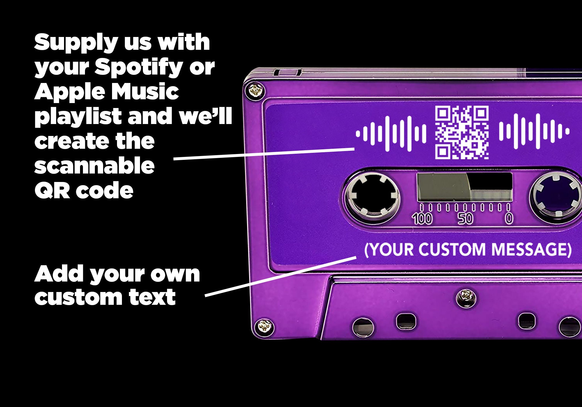 Spotify or Apple Music Scannable QR Code Playlist / Song - Etsy
