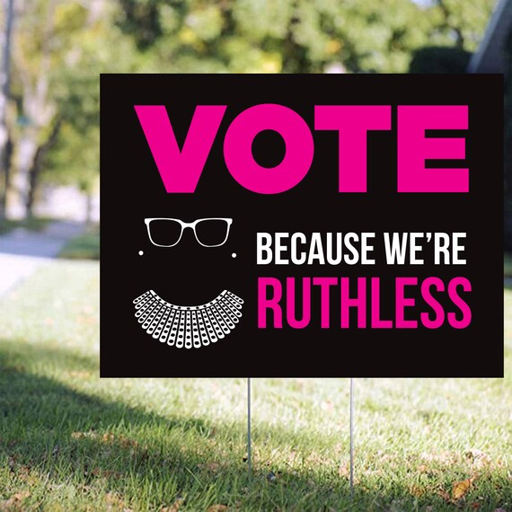 Ruth Bader Ginsburg RBG Women's Rights Yard Sign - Etsy