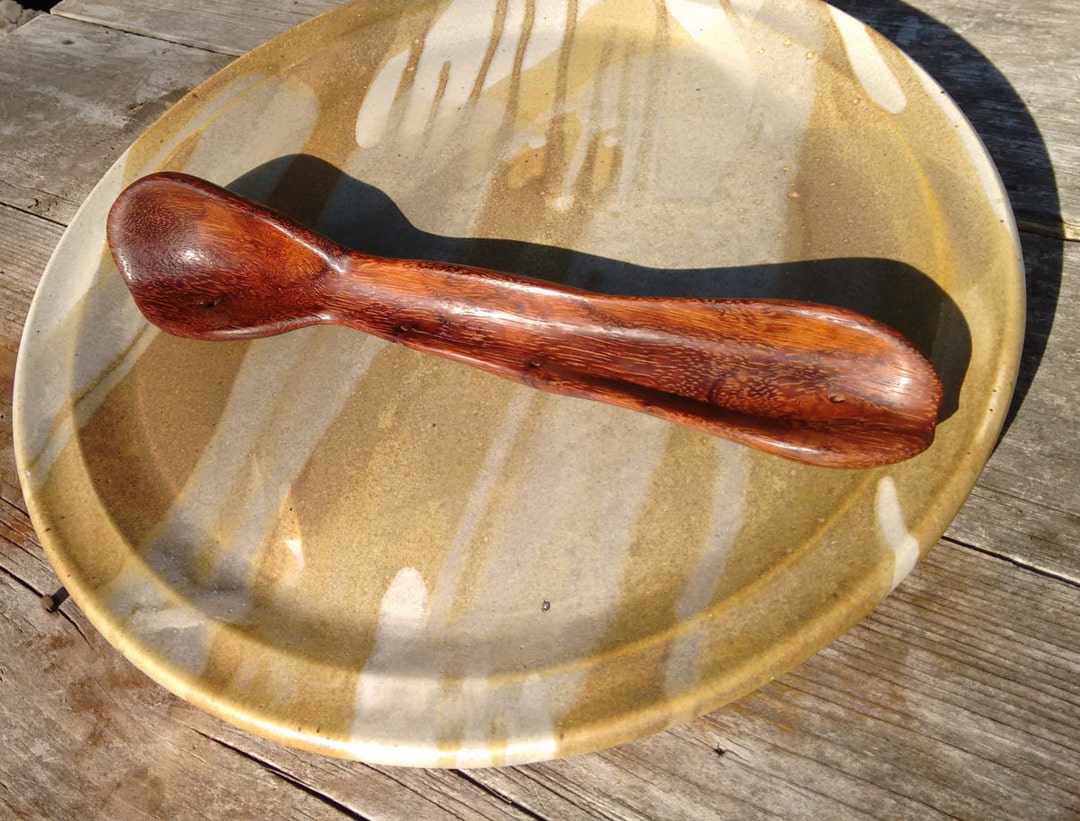 Wood Spoon, Hand-carved Cocobolo Spoon, Wood Art Spoon, Hefty Spoon ...