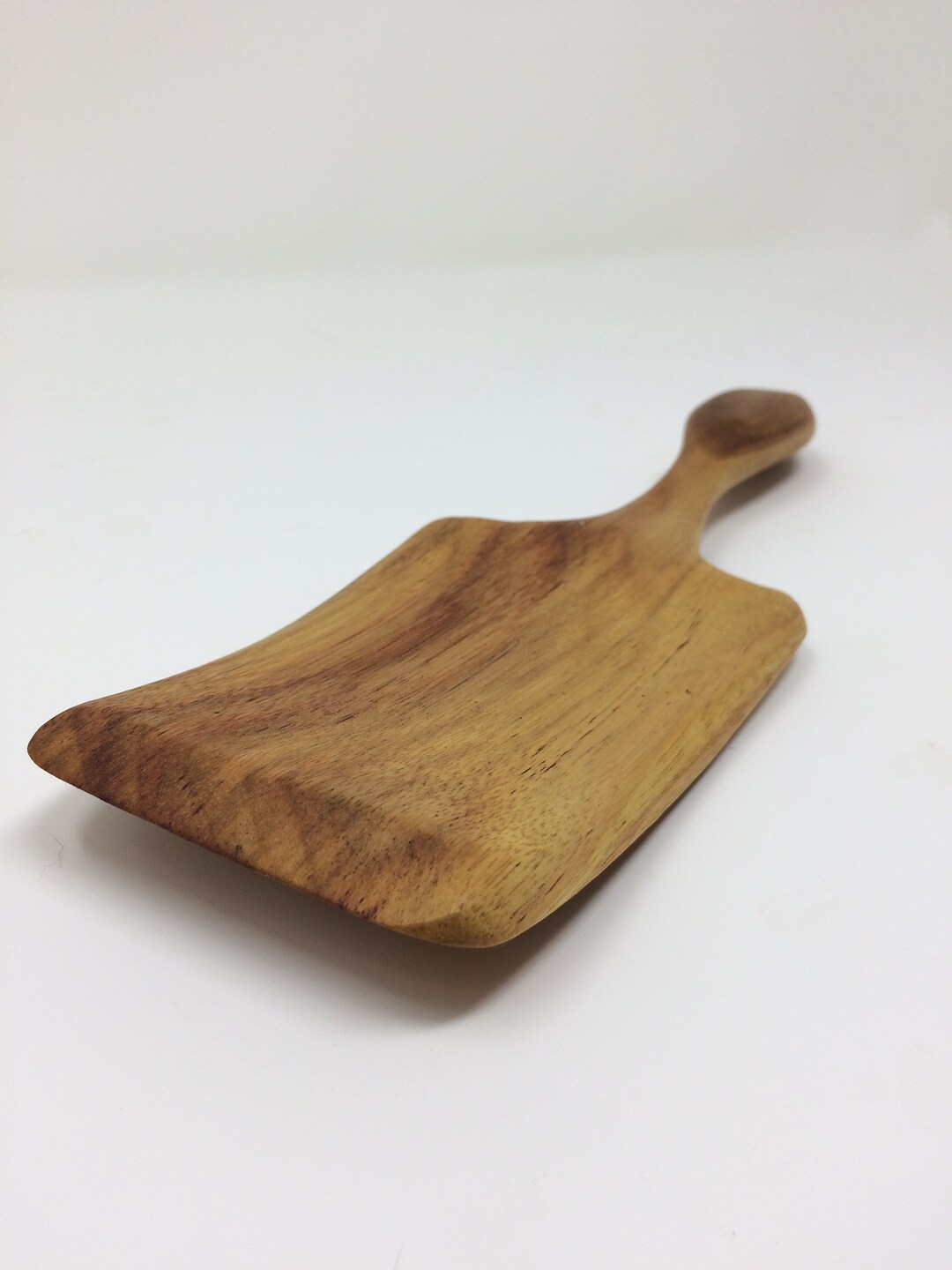 Wood Spatula, Square Wood Spatula, OOAK Hand-carved Canary Wood Stout ...