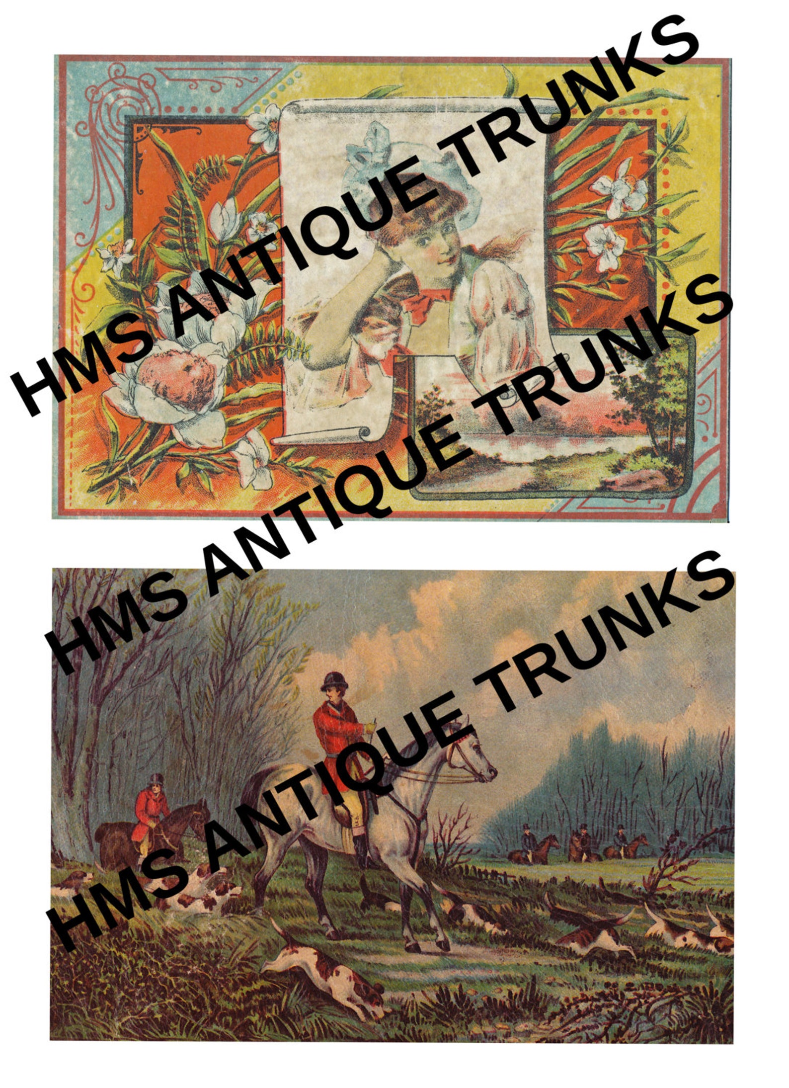 Antique Trunk Interior Trim Kit Complete Set of Original Reproduction ...