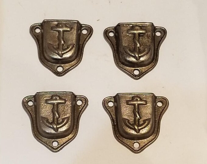 Rare Anchor Style Antique Trunk Cast Iron Handle End Caps - Etsy