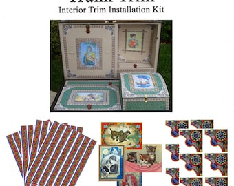 Antique Trunk Interior Trim Kit Complete Set of Original Reproduction ...