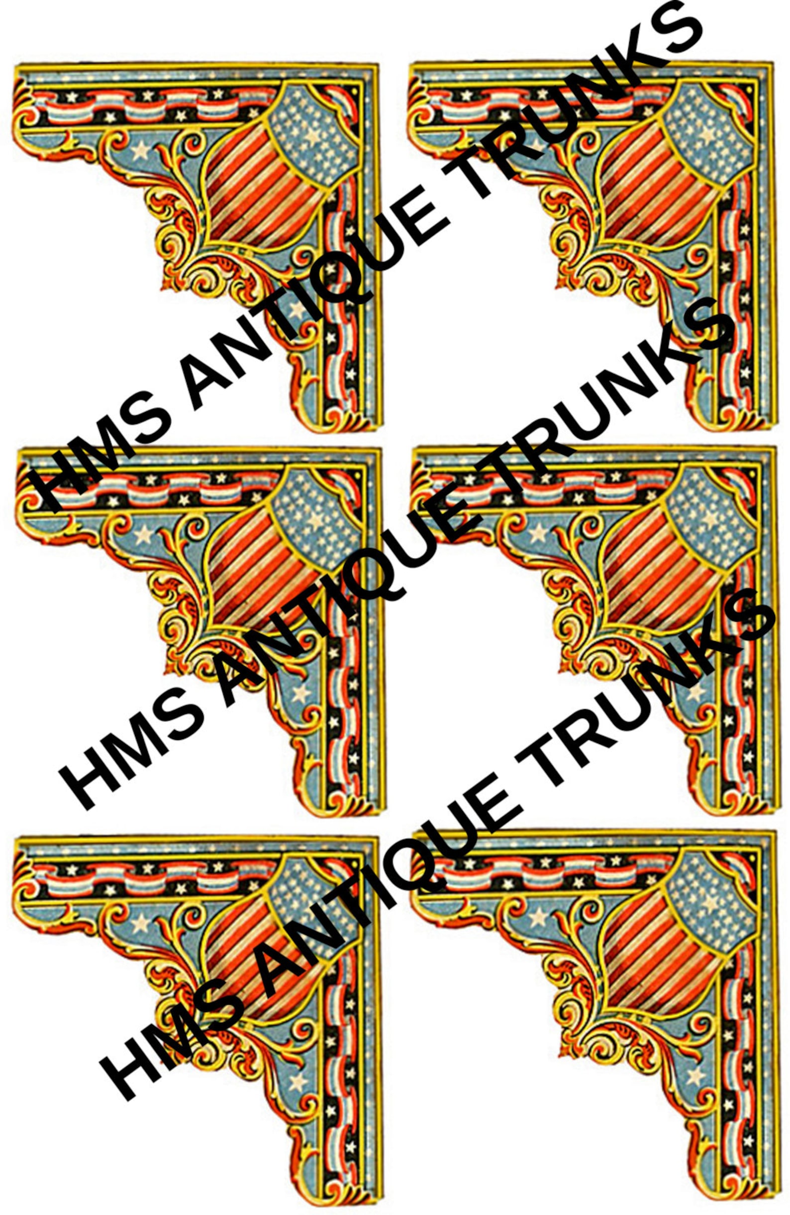 Antique Trunk Interior Trim Kit Complete Set of Original Reproduction ...