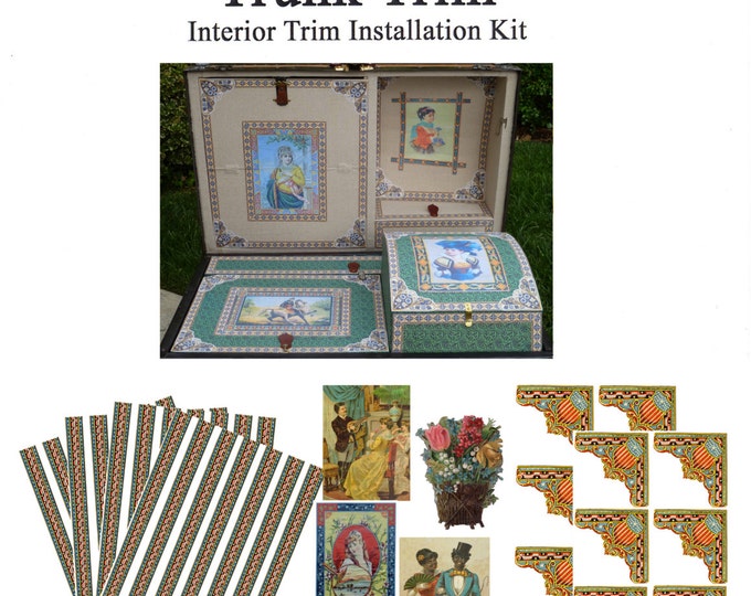 Antique Trunk Interior Trim Kit Complete Set of Original Reproduction ...