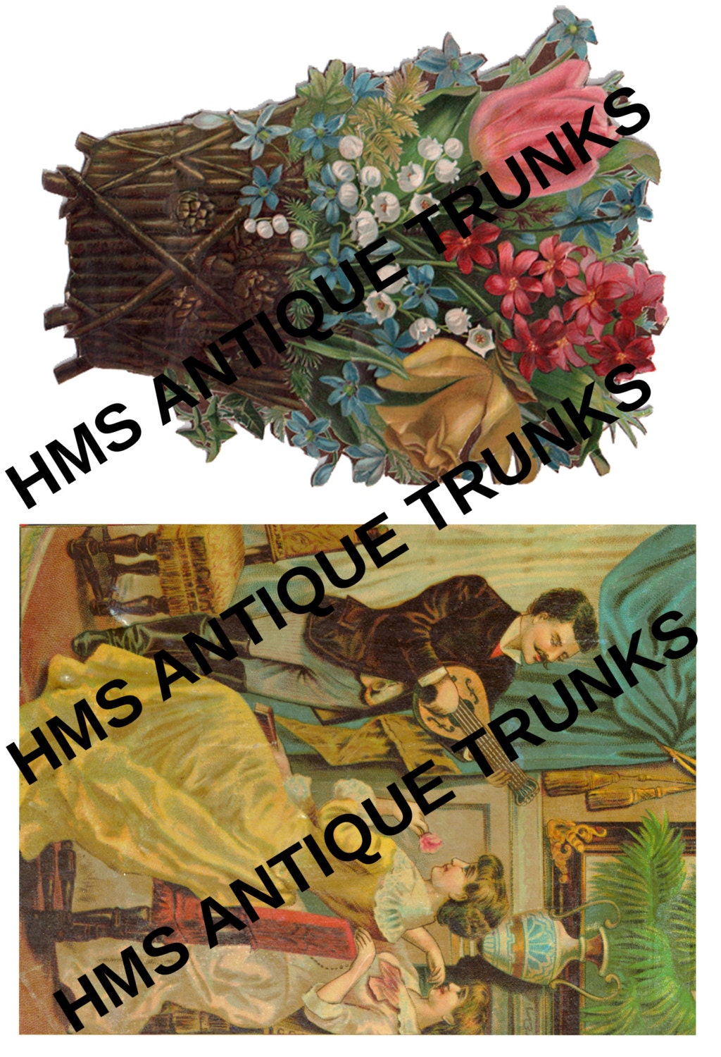 Antique Trunk Interior Trim Kit Complete Set of Original Reproduction ...