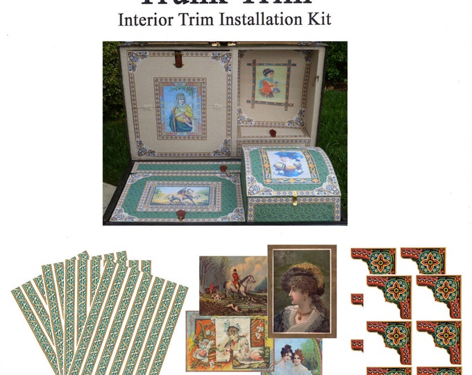 Antique Trunk Interior Trim Kit Complete Set of Original Reproduction ...