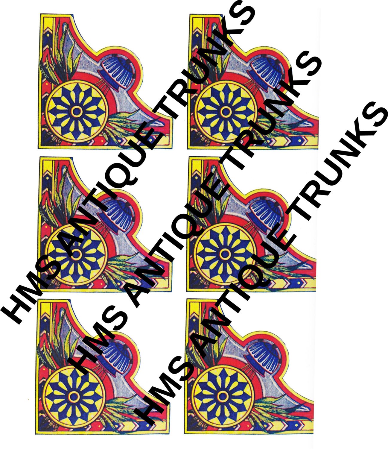 Antique Trunk Interior Trim Kit Complete Set of Original Reproduction ...