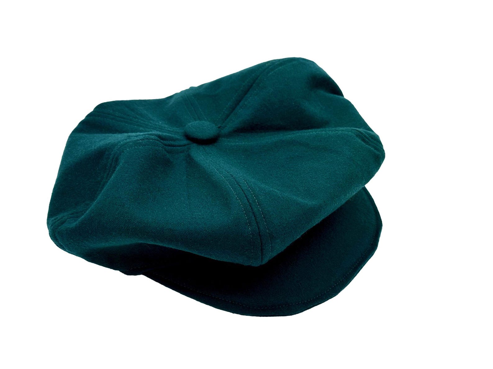 Wool Hat (XL) Green Solid -styled for Men or Women. Newsboy Cap, Baker ...