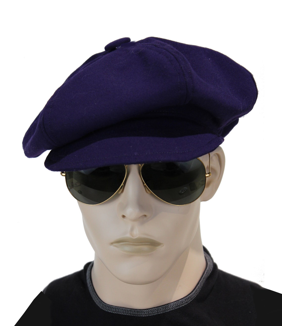 Wool Hat M Purple Styled for Men or Women. Newsboy Cap, Baker Boy Cap ...