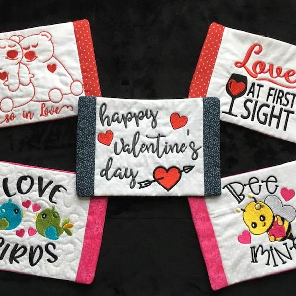 Valentine Mug Rugs - Etsy