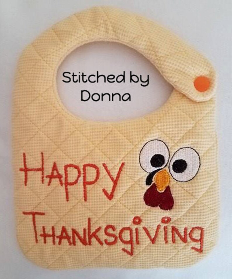NNC ITH Thanksgiving Bib for the 200x300 8x12and 200x280 | Etsy