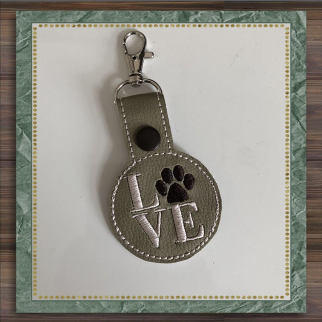 NNC ITH Love Paw Key Ring for the 4x4 Hoop in All Popular Formats - Etsy