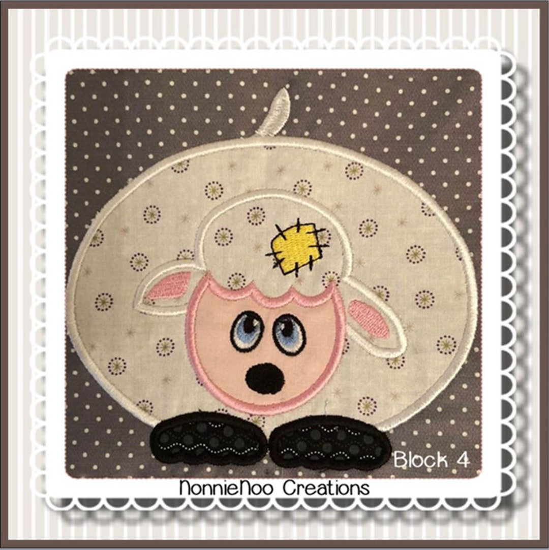 NNC Lamb Quilt - Block 4 for the 4x4, 5x7, 6x6, and 8x8 Hoops - Etsy