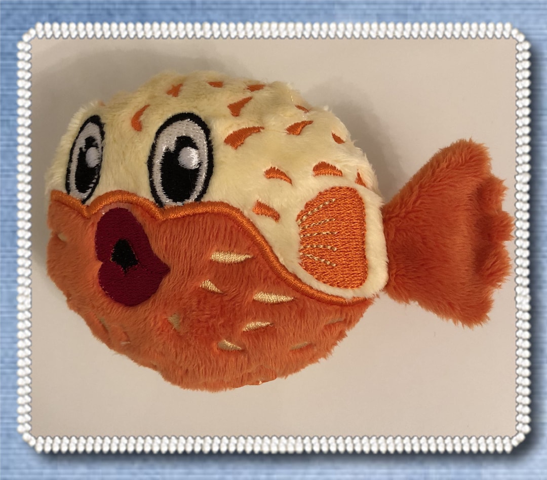 NNC ITH Puffer Fish Softie for the 4x4 Hoop - in All Popular Formats - Etsy