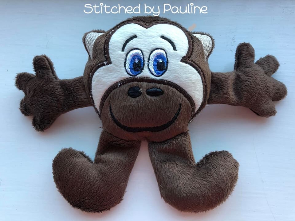 NNC ITH Monkey Softie for the 4x4 and 5x7 Hoops in All Popular | Etsy UK