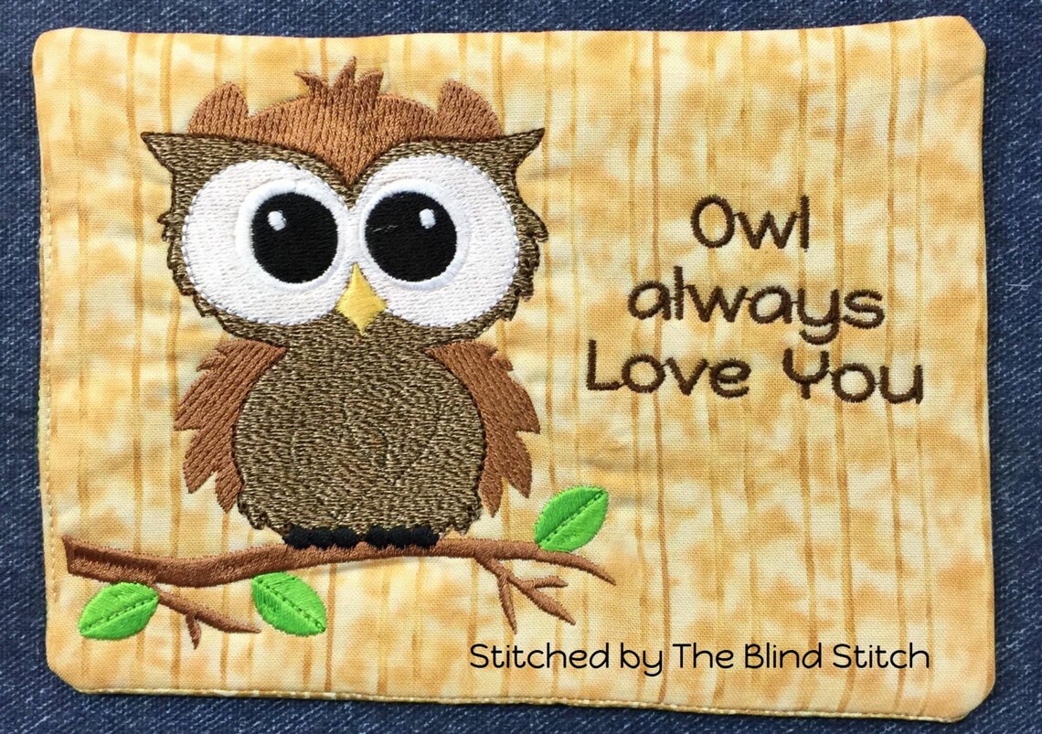 NNC ITH Owl Mug Rug for the 5x7 Hoop in All Popular Formats - Etsy