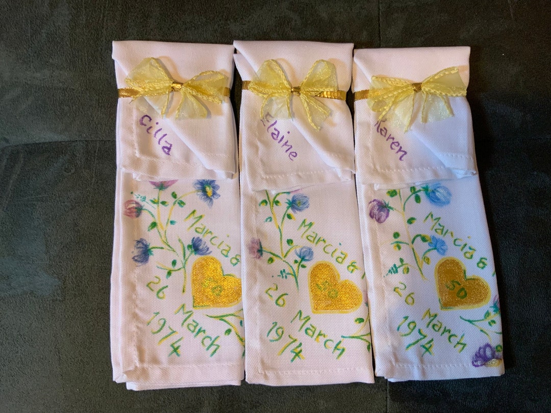 Personalised Bespoke Table Napkins - Etsy