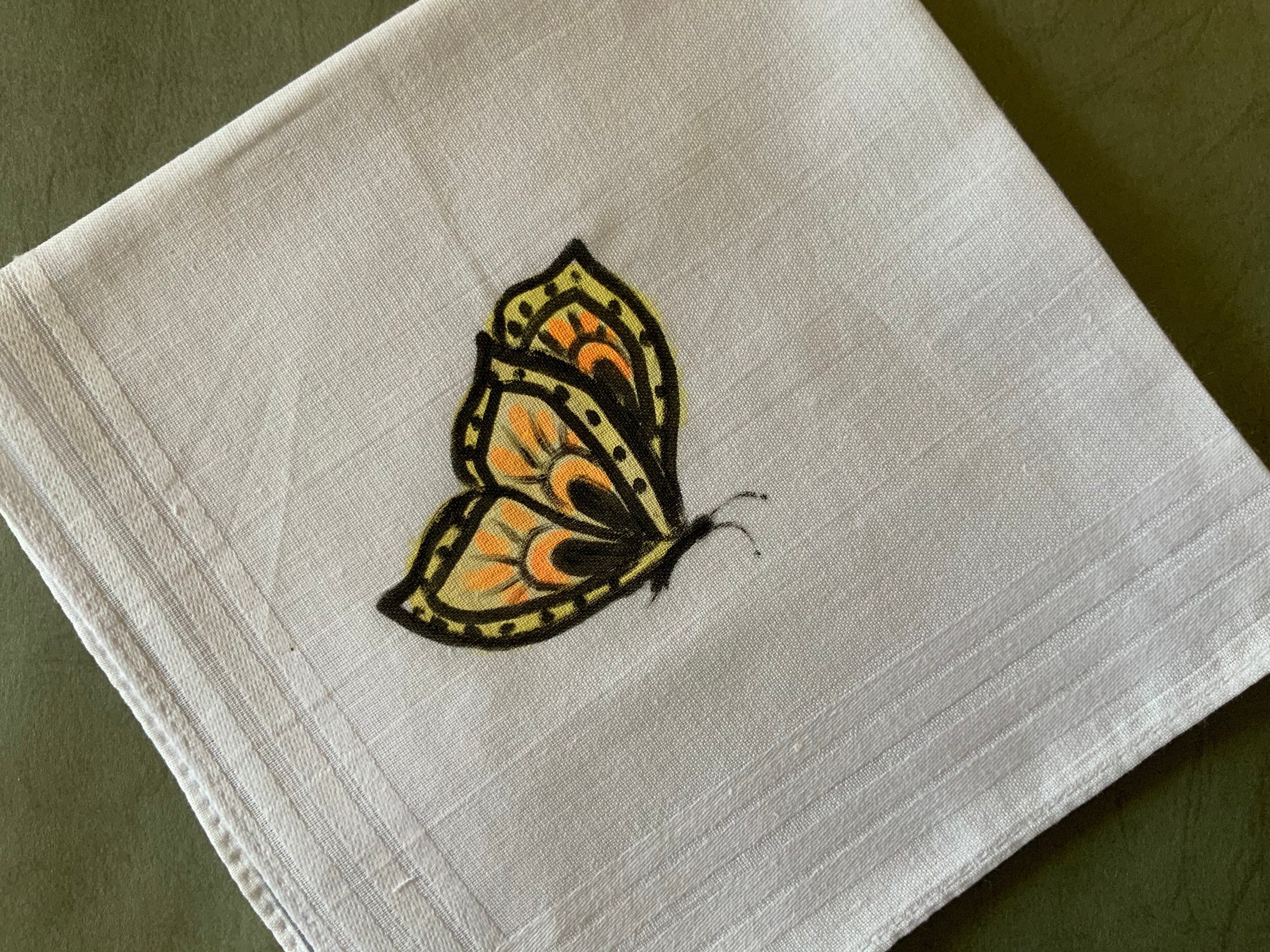 Butterfly Handkerchiefs to Personalise With Your Message. - Etsy