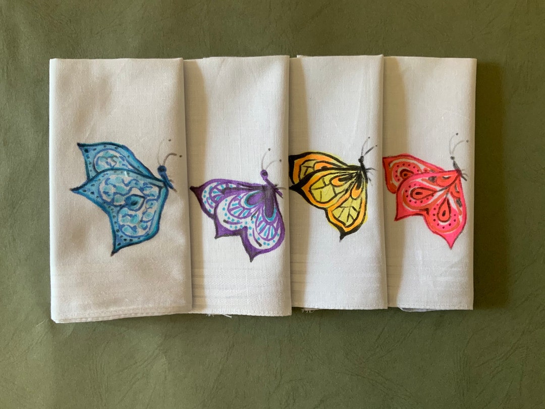 Butterfly Handkerchiefs to Personalise With Your Message. - Etsy