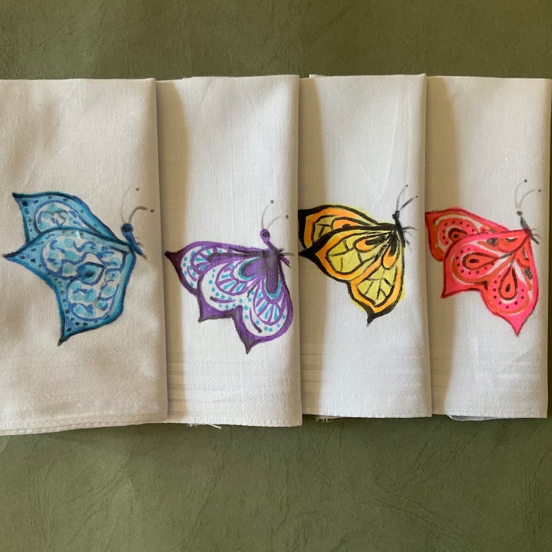 Butterfly Handkerchief - Etsy UK
