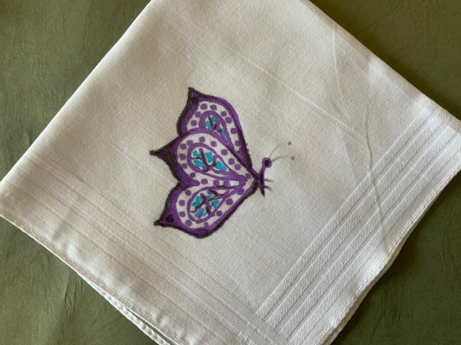 Butterfly Handkerchiefs to Personalise With Your Message. - Etsy