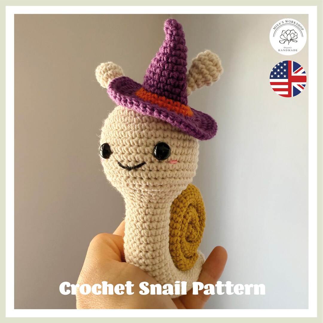 Halloween Snail Amigurumi Pattern – Spooky Crochet PDF – Cute Pumpkin ...