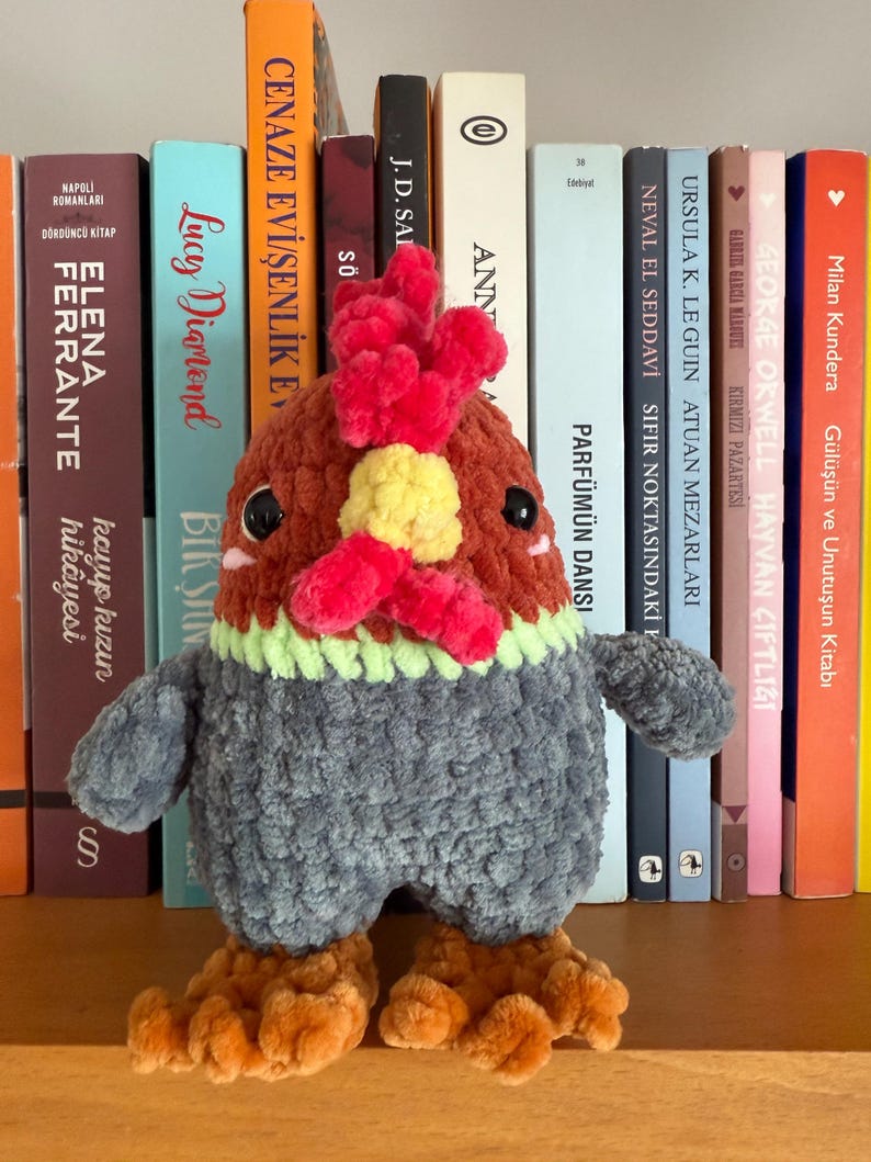 No Sew Crochet Rooster Patterns, Amigurumi Chicken Farm Animal, Crochet ...