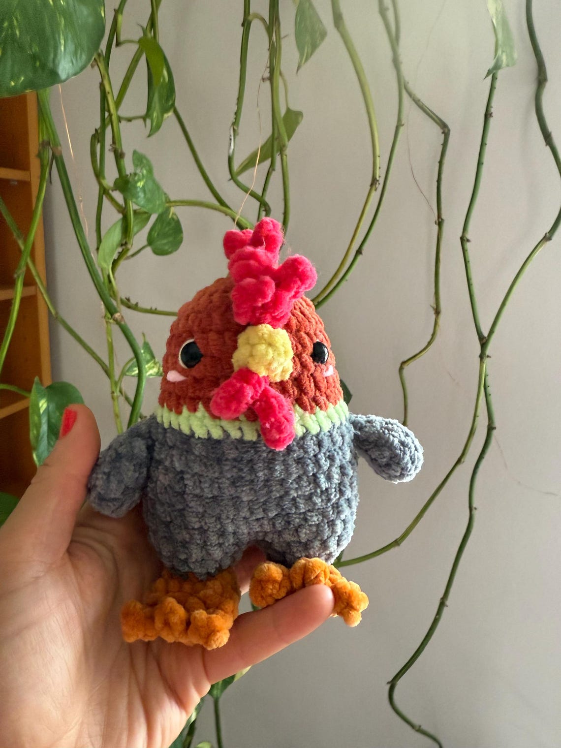 No Sew Crochet Rooster Patterns, Amigurumi Chicken Farm Animal, Crochet ...
