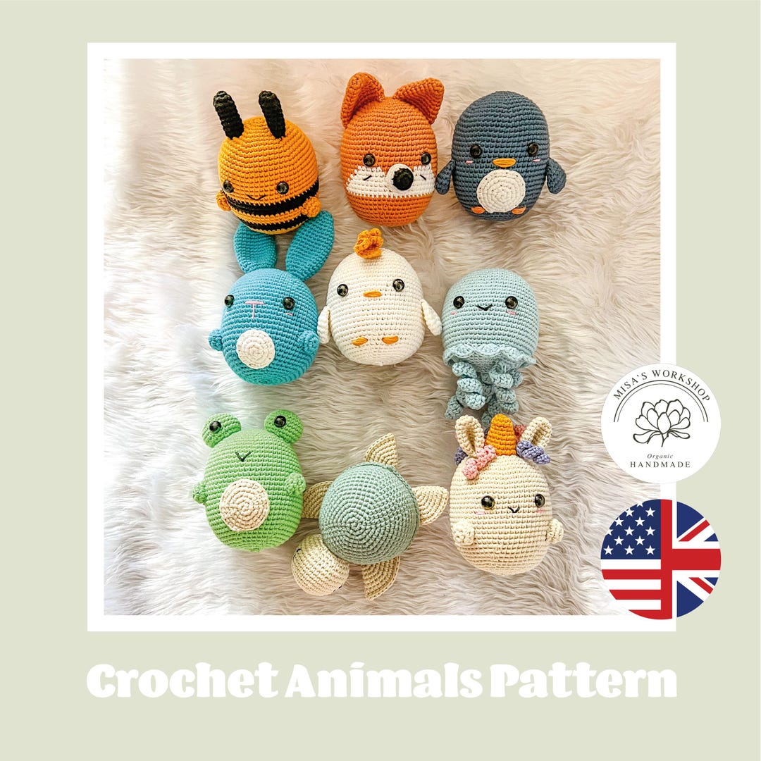 Crochet Animal Toys Pattern: Bunny, Bee, Fox, and More (PDF Pattern) - Etsy