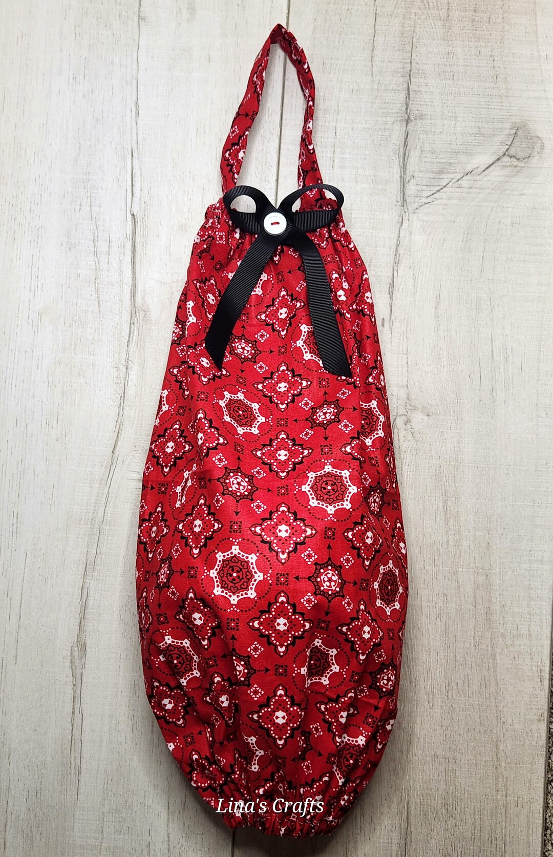 Red Black Bag Holder, Grocery Bag Holder, Plastic Bag Holder, Grocery ...