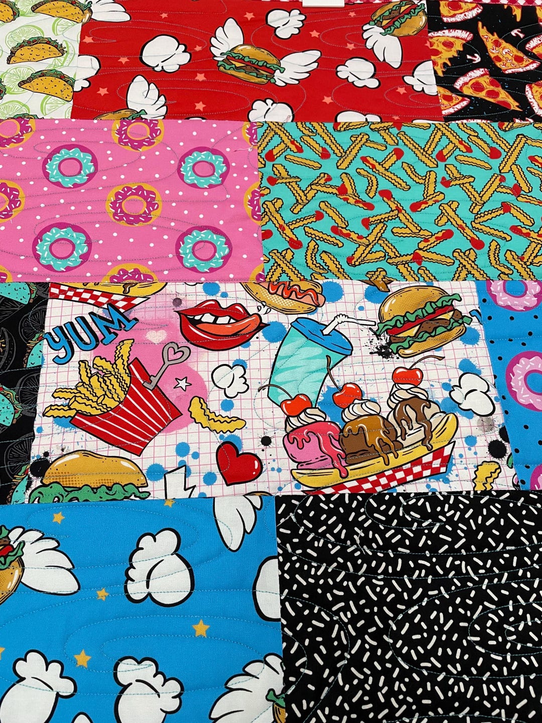 Snack Shack Food Quilt 60 X 71 - Etsy