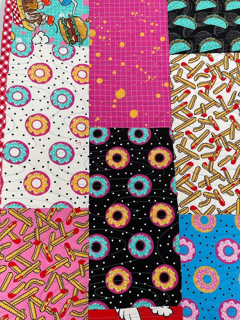 Snack Shack Food Quilt 60 X 71 - Etsy