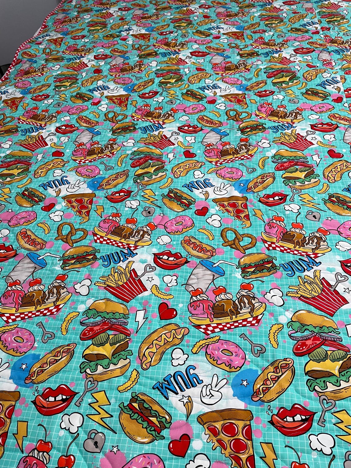 Snack Shack Food Quilt 60 X 71 - Etsy