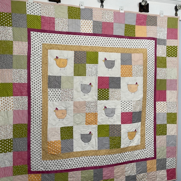Chickens Quilt - Etsy