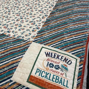 Pickleball Quilt 64 X 75 - Etsy