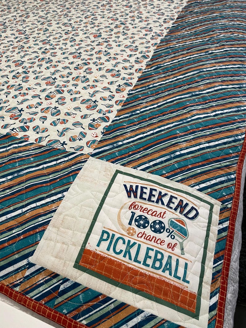 Pickleball Quilt 64 X 75 - Etsy