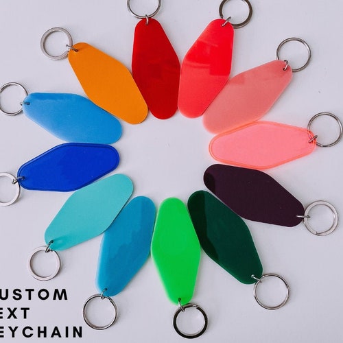 CUSTOM Retro Motel Keychains Personalized Keychain Custom - Etsy