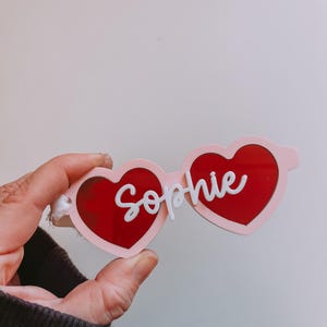 SVG Heart Glasses Valentine's Name Tag, Valentine's SVG, Laser Cut File ...