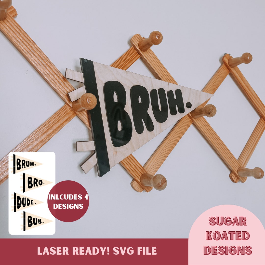 SVG Pennant Bundle, Bruh Sign, Pennant Flag, Bruh, Bro, Dude, Bub ...