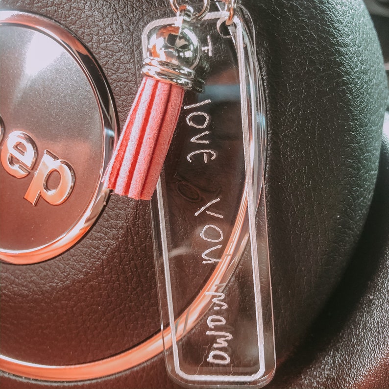 Engraved Handwritten Note Keychain Clear Acrylic Keychain - Etsy