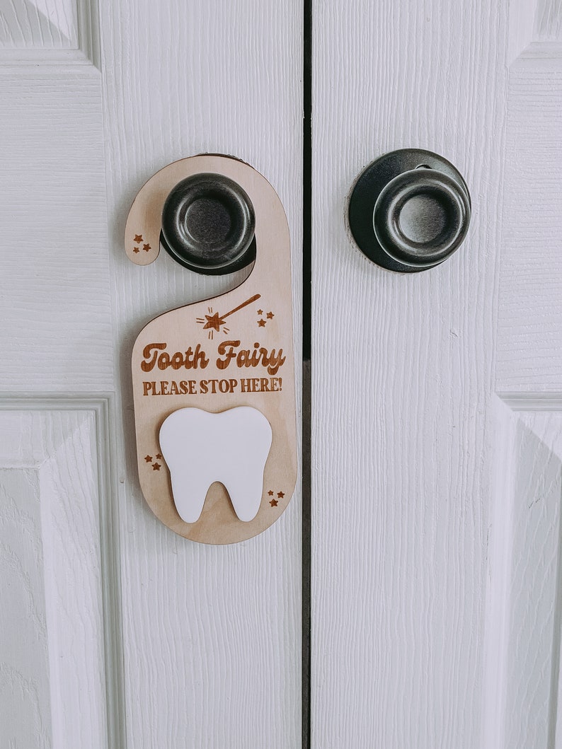 SVG Tooth Fairy Please Stop Here Door Knob Sign, Tooth Fairy SVG, Tooth ...