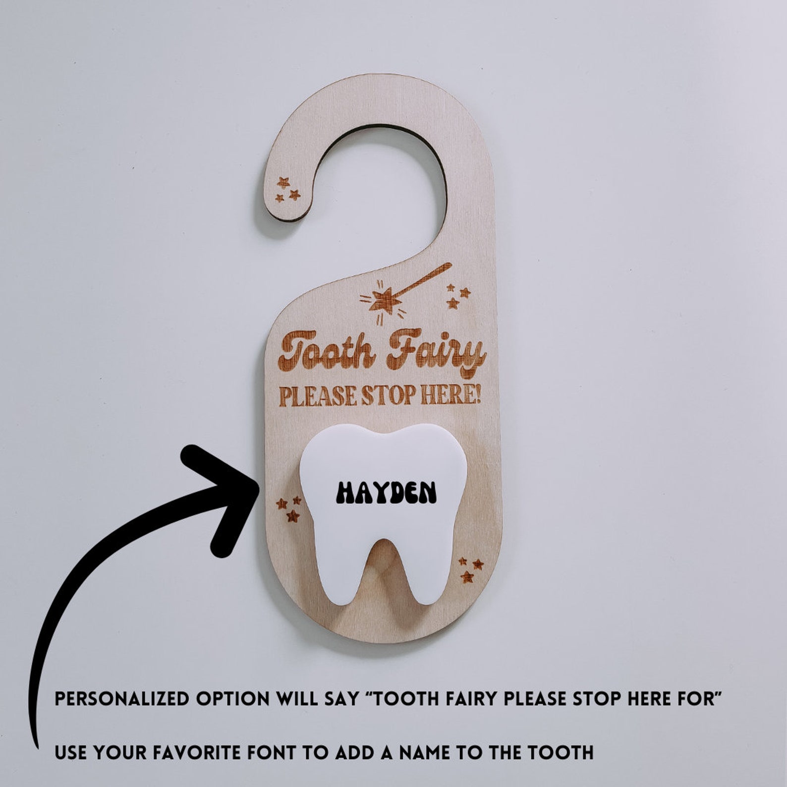SVG Tooth Fairy Please Stop Here Door Knob Sign, Tooth Fairy SVG, Tooth ...