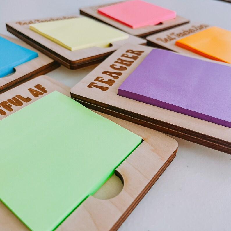 Teacher Sticky Note Holder, Teacher Gift, Personalized Teacher Gift ...