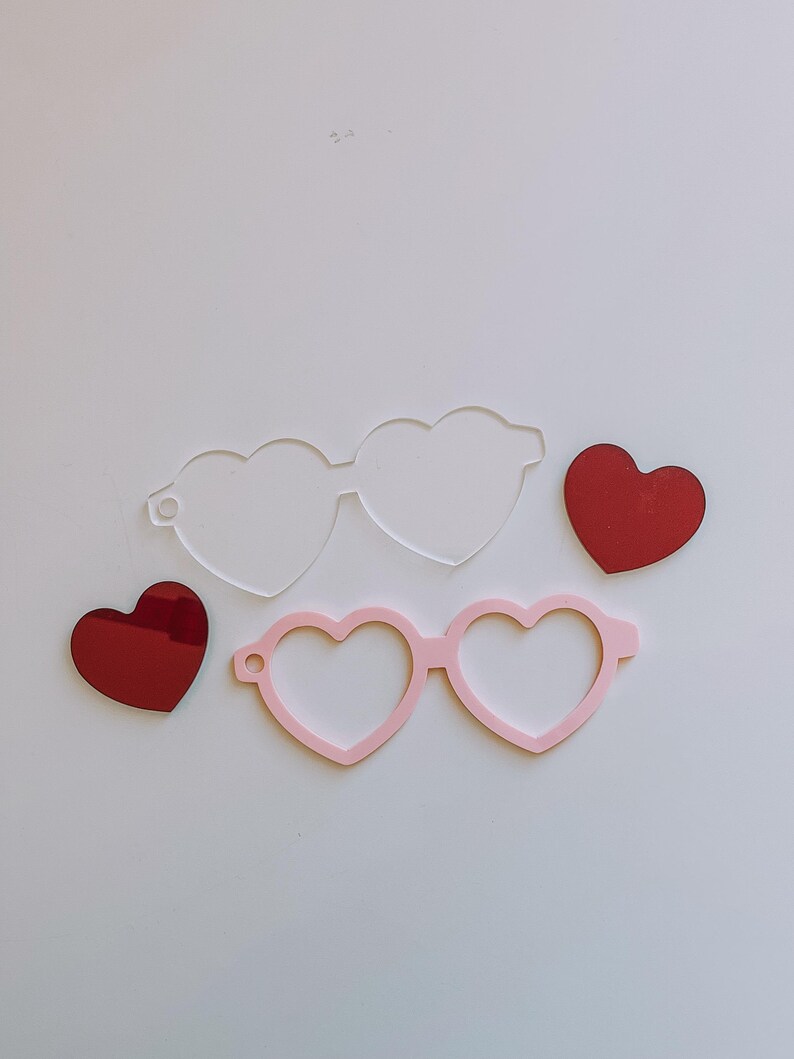 SVG Heart Glasses Valentine's Name Tag, Valentine's SVG, Laser Cut File ...