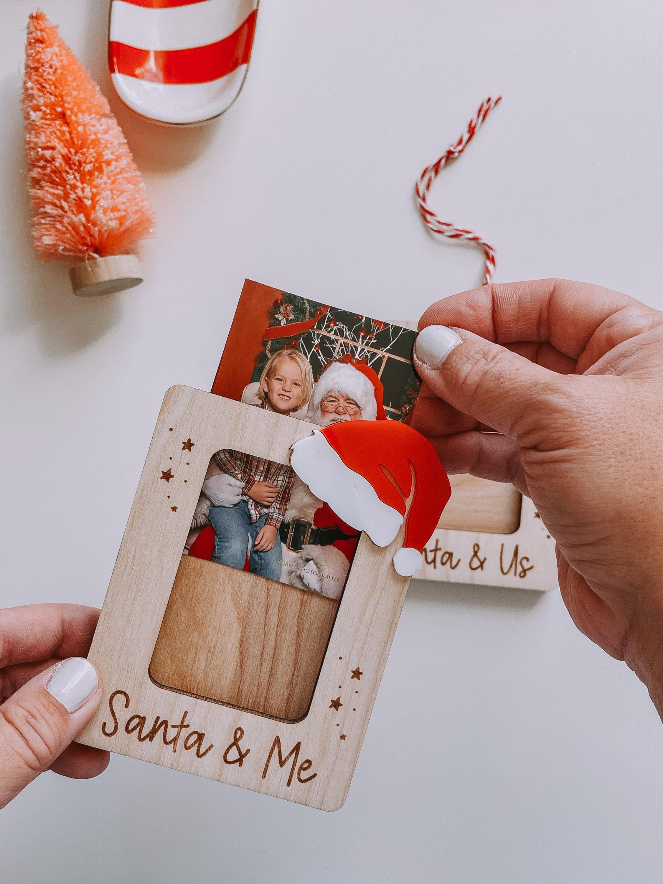 SVG Santa and Me Photo Frame, Ornament, Santa and Us, Magnet, Laser Cut ...