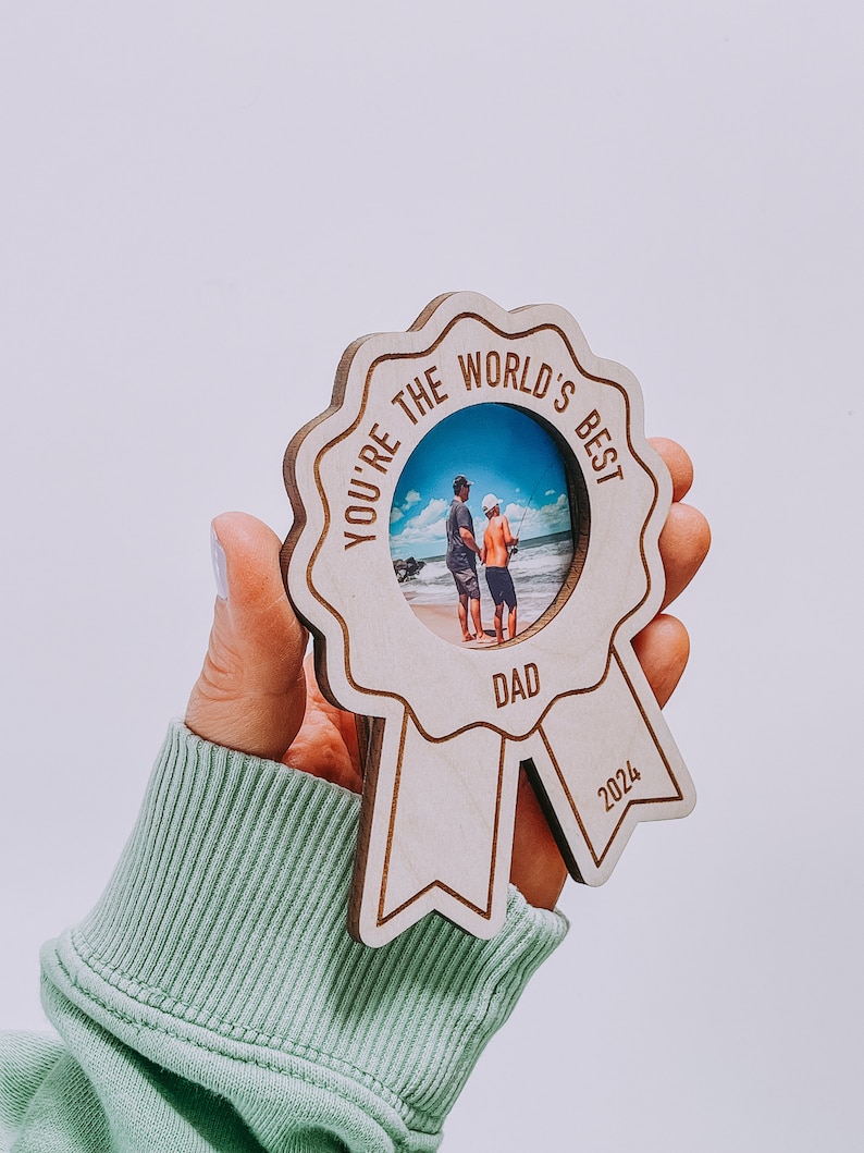 SVG World's Best Dad, Dad Photo Frame Svg, Laser Cut File, Laser File ...