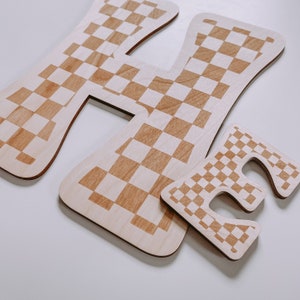SVG Checkered Alphabet, Checkered Letter File, Retro Letters, Laser Cut ...