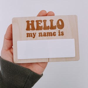 SVG Hello My Name Is, Name Tag Sign, Birth Announcement, Laser Cut File ...