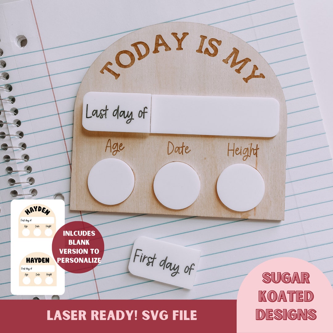 SVG First Day of School Sign, Interchangeable School Sign SVG, Last Day ...